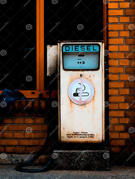 Retro diesel gas station stock image. Image of transport - 3662937