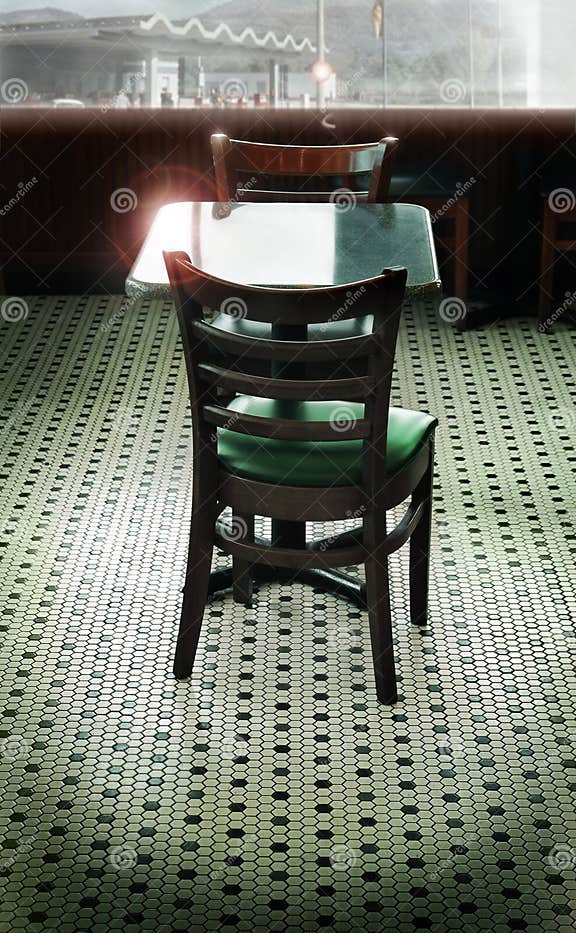 Retro diner setting stock image. Image of window, place - 23437869