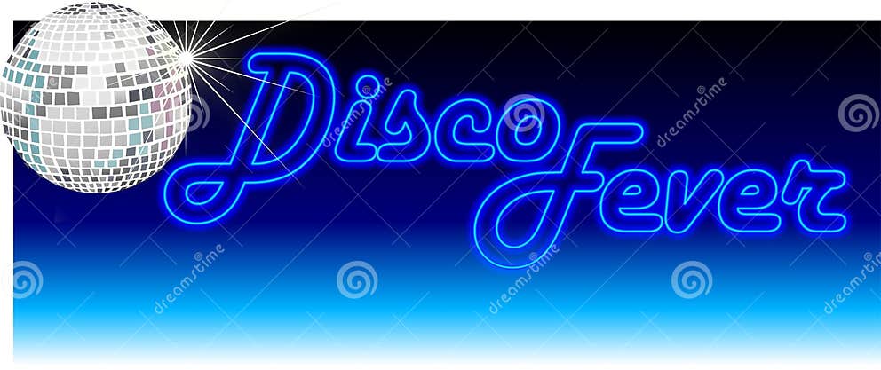 Retro Disco Fever Blue stock illustration. Illustration of isolated ...