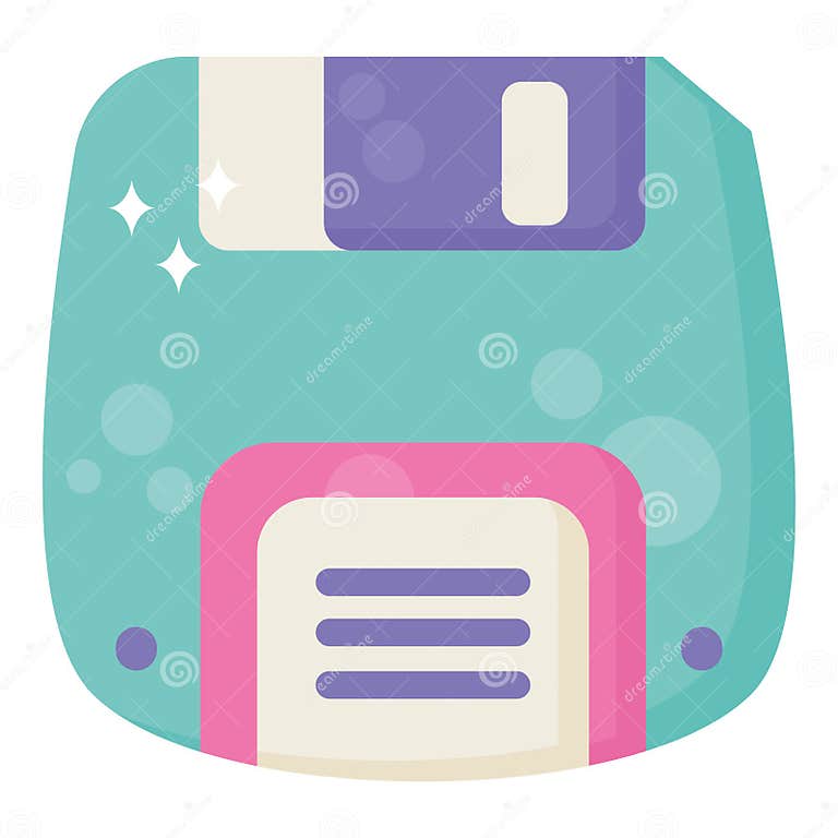 Retro disk design stock vector. Illustration of diskette - 267963343