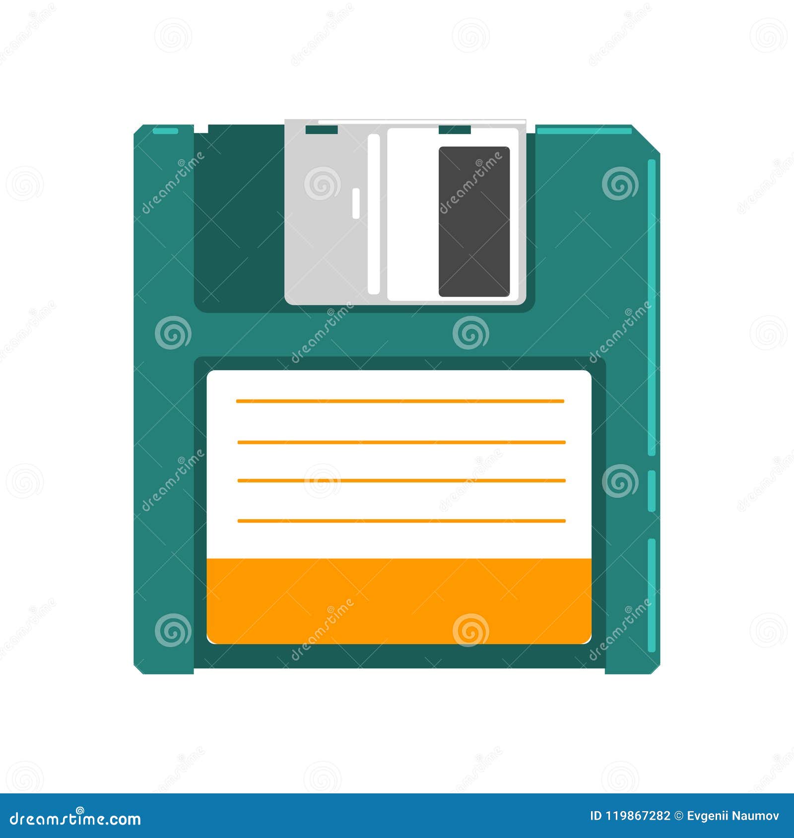 Retro Diskette Vector Illustration on a White Background Stock Vector ...