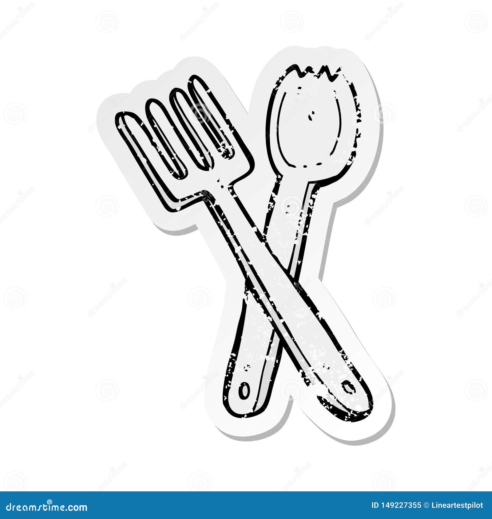 Cartoon Cutlery. Vector Illustration. Coloring And Dot To Dot Ga ...