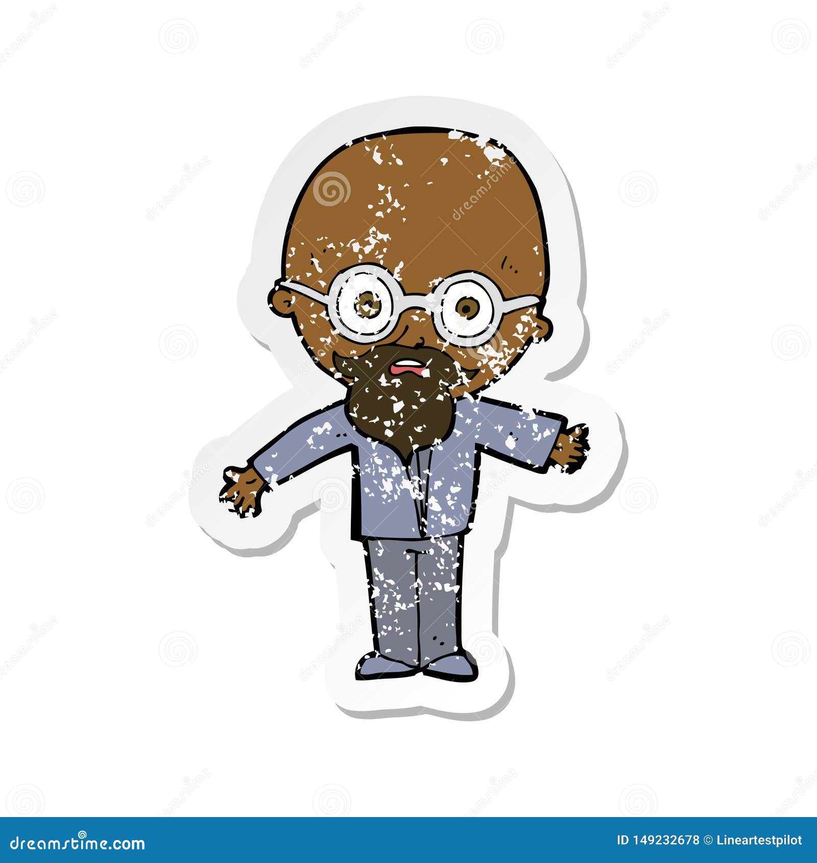 Genius Scientist Vector Character Set. Old Inventor Or Professor ...