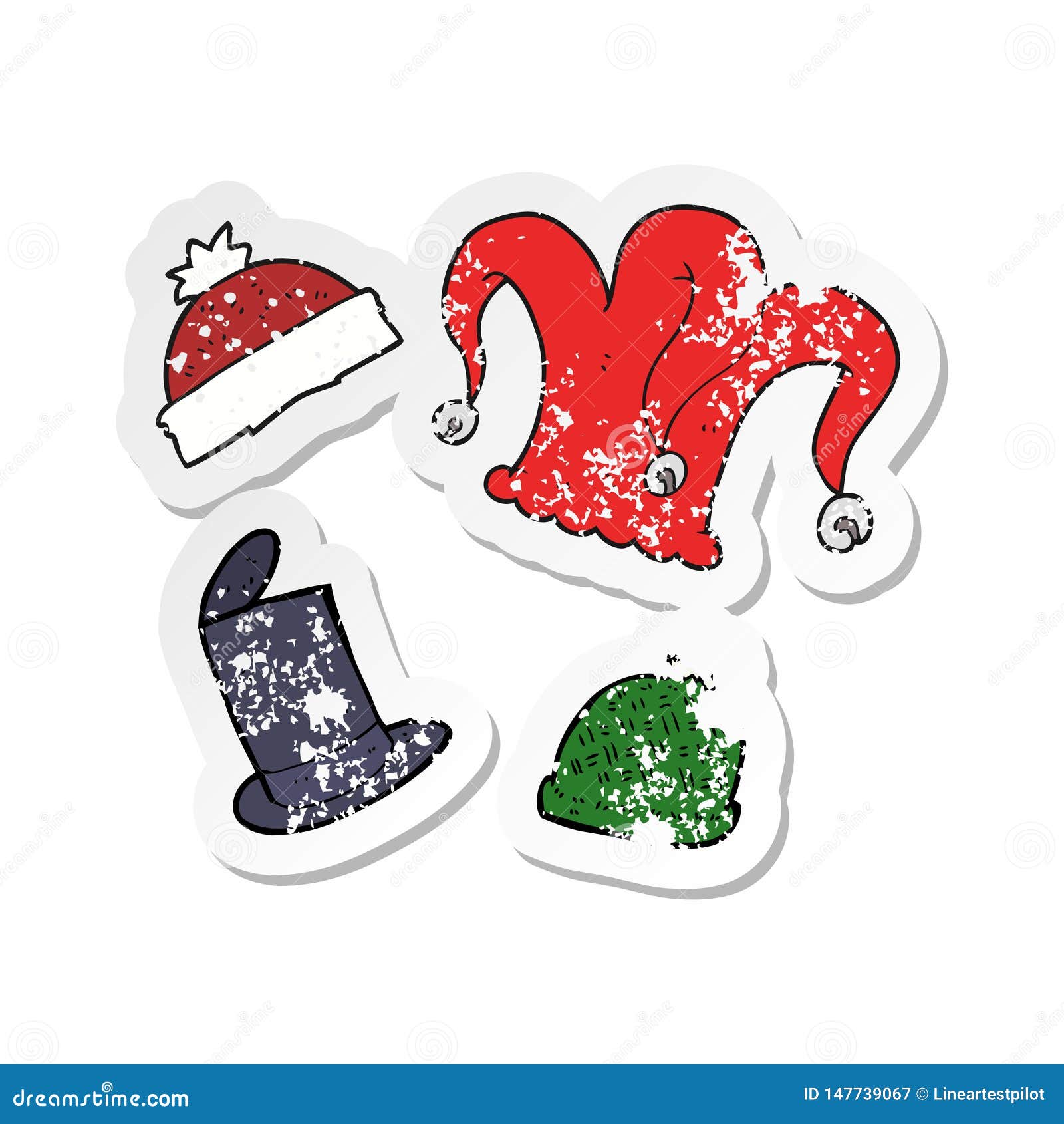 Cartoon Hats Set Vector Illustration | CartoonDealer.com #156913374