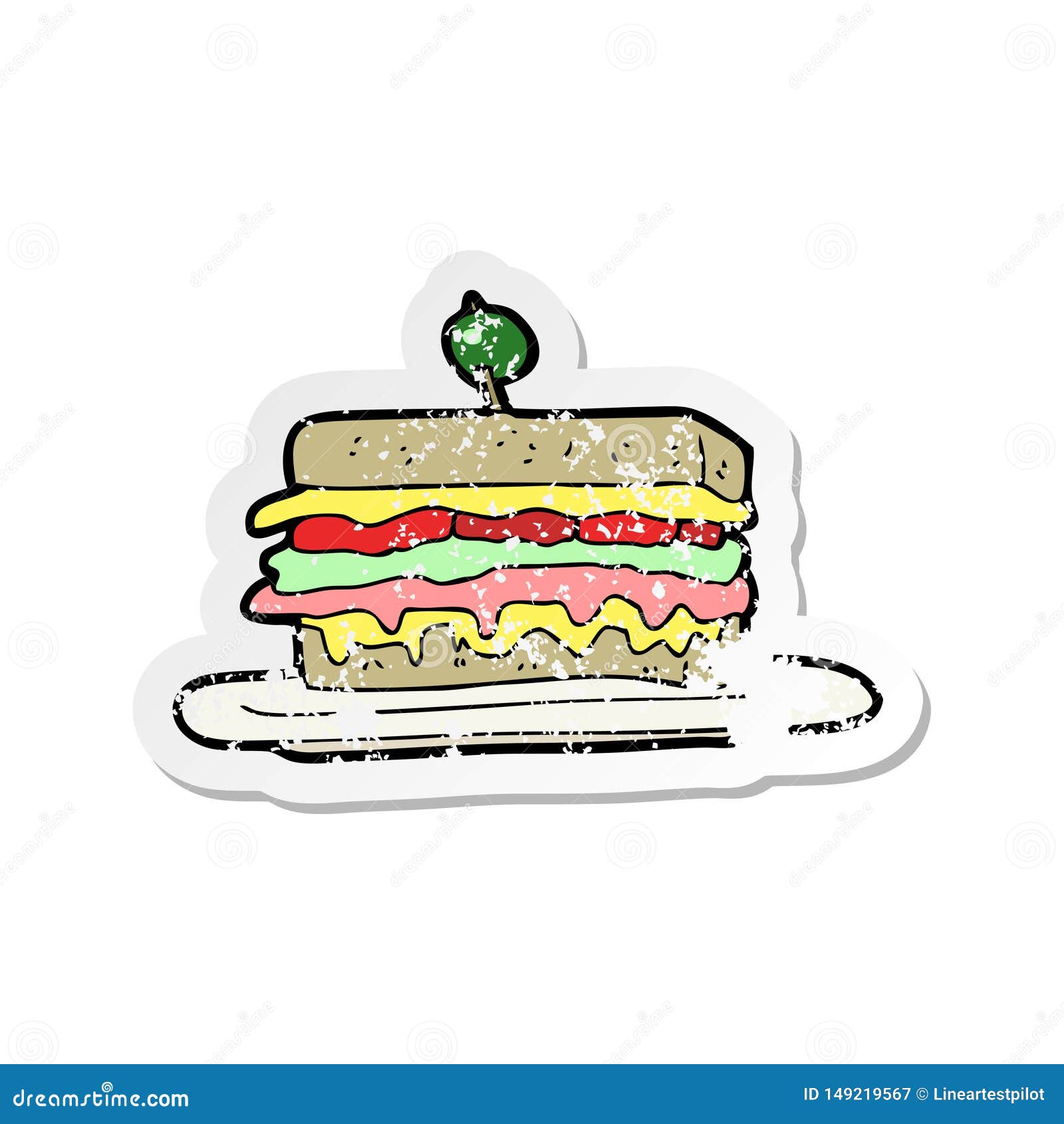 Cartoon Sandwich Vector Illustration | CartoonDealer.com #9123614