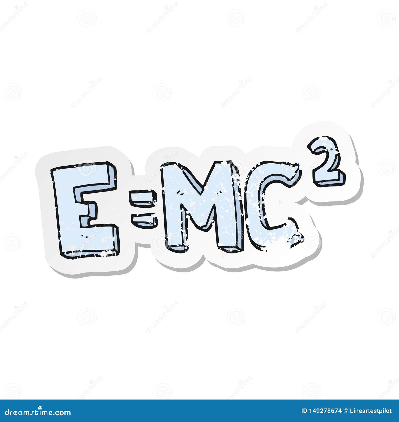 Retro Distressed Sticker of a Cartoon Science Formula Stock Vector ...
