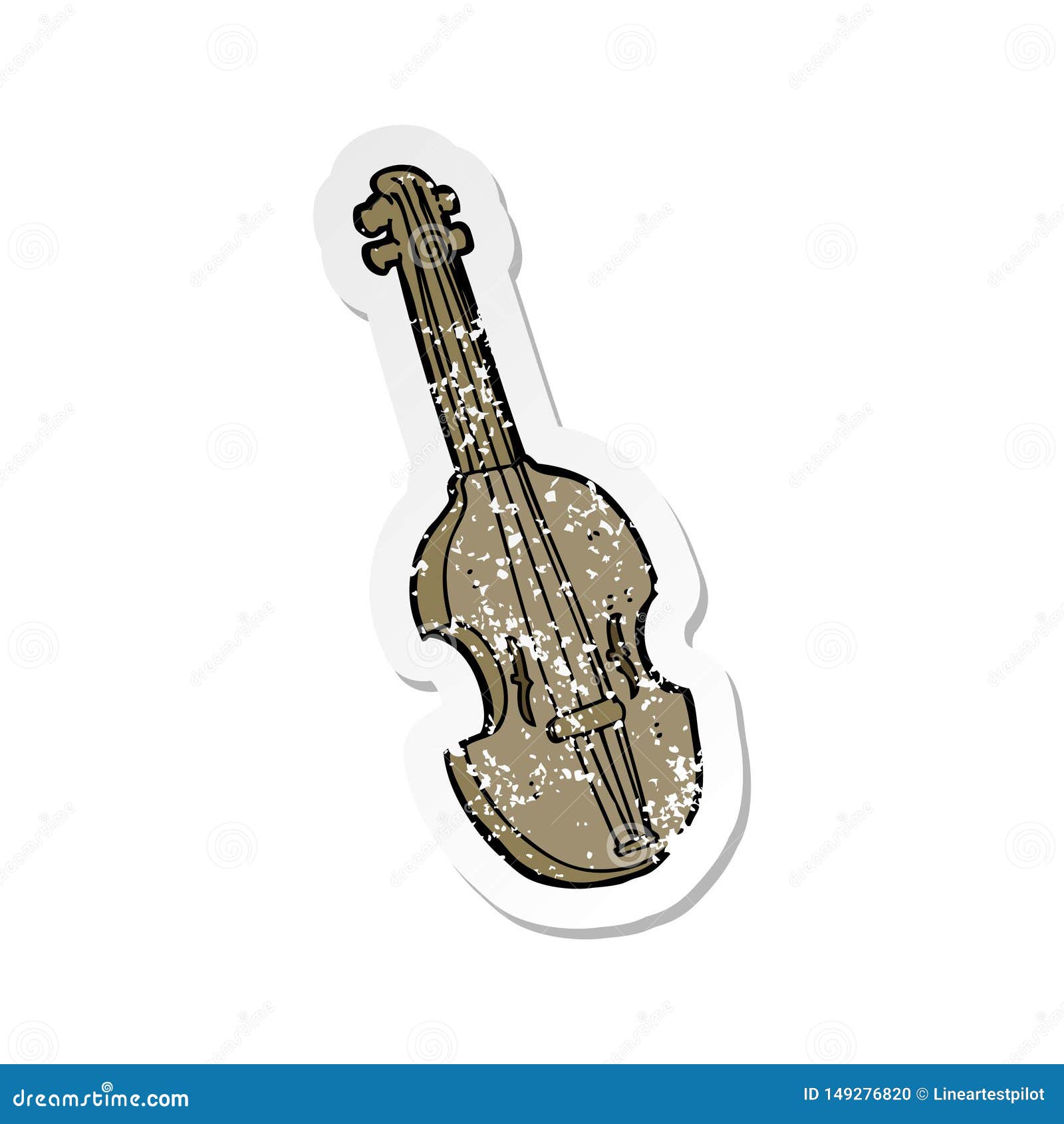 Cartoon Violin Coloring Book Vector Illustration | CartoonDealer.com ...