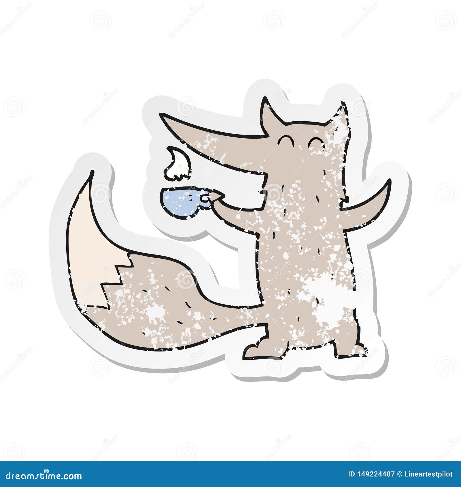 Decals & Skins Electronics & Accessories Wolf drinking coffee matte ...