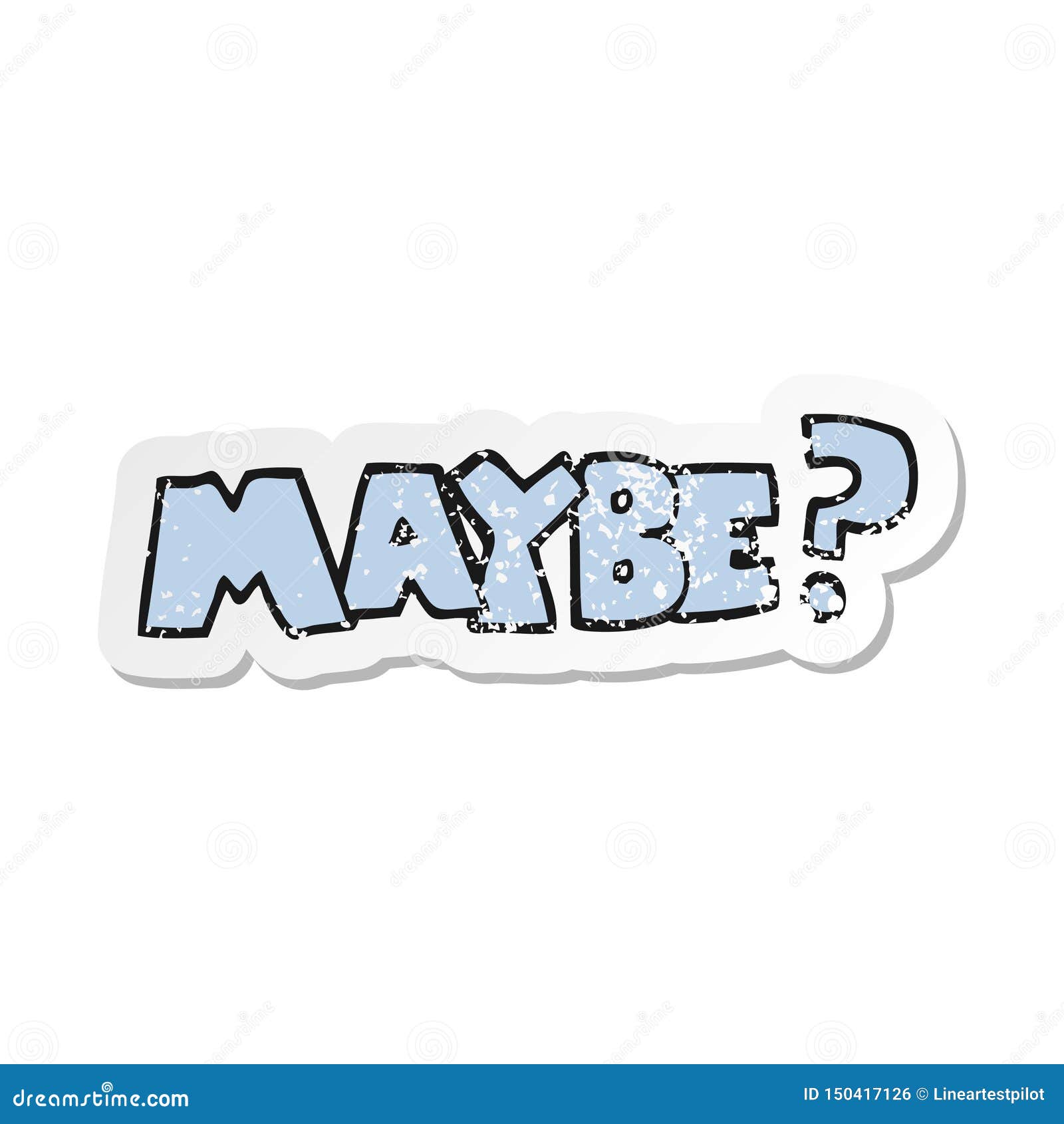 Retro Distressed Sticker of a Maybe Cartoon Symbol Stock Vector ...