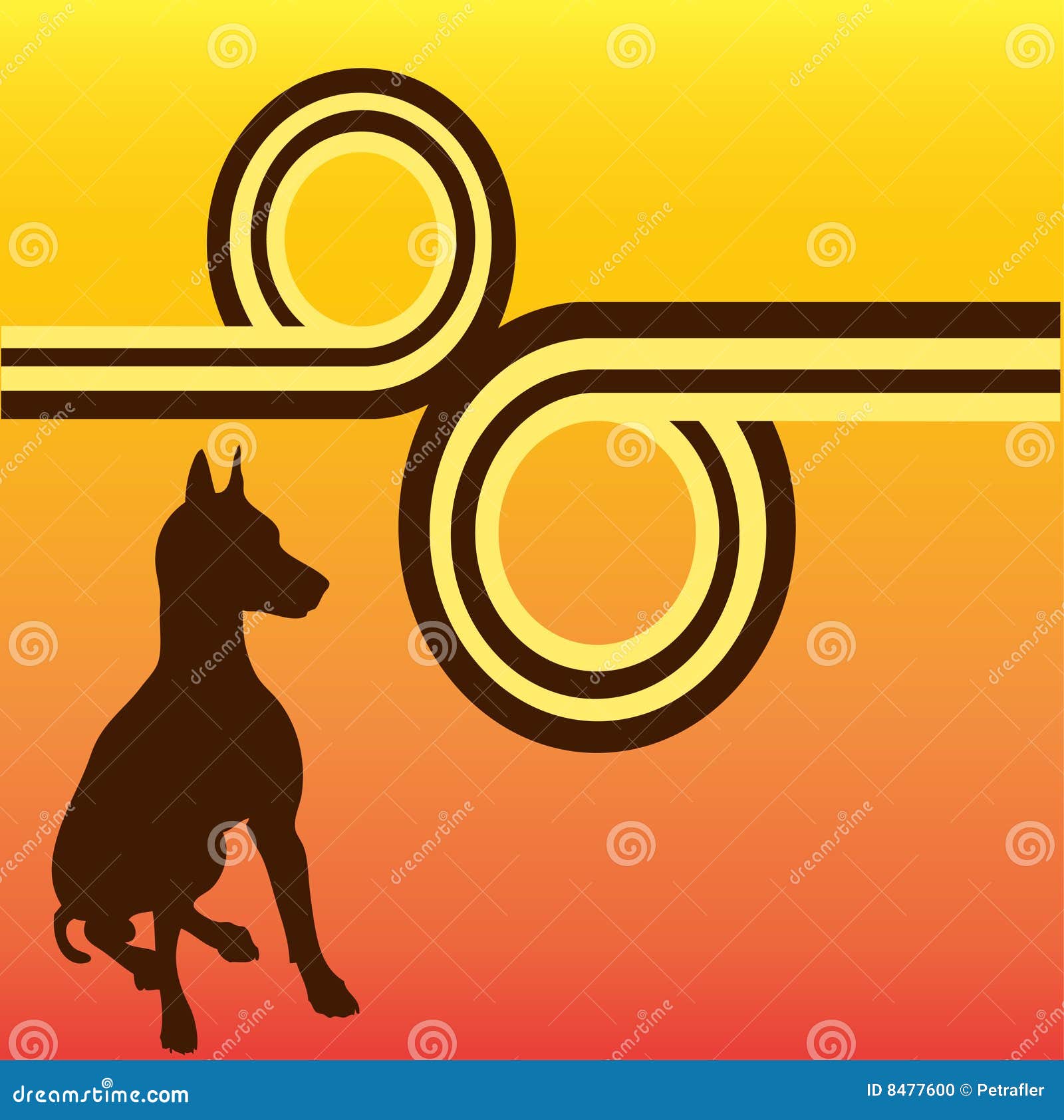 Retro Dog stock vector. Illustration of abstract, brochure - 8477600