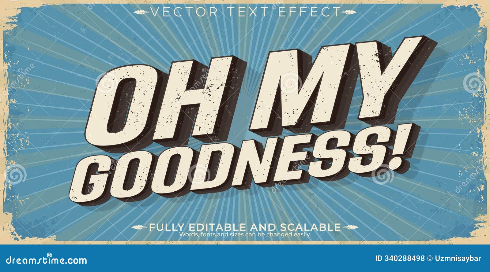 Retro Editable Text Effect, Editable Poster and Vintage Text Style ...