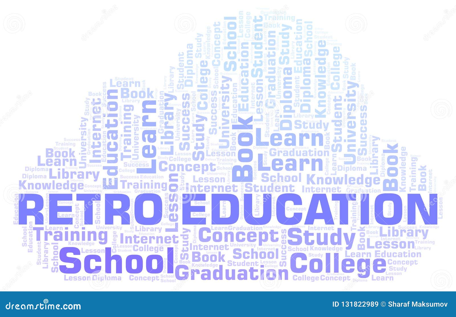 Retro Education word cloud stock illustration. Illustration of bubble ...
