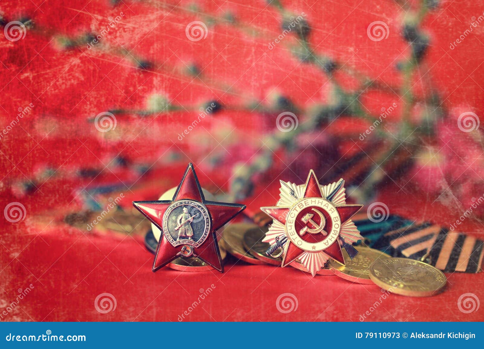 Retro Effect on Medals Composition from Great Patriotic War Stock Image ...