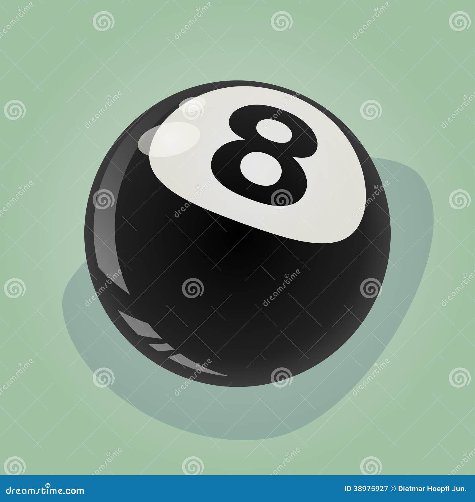 Retro Eight Ball Illustration Stock Vector - Illustration of eightball ...