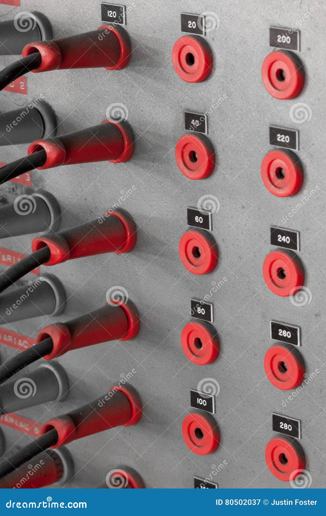 Retro Electrical Patch Panel Stock Image - Image of equipment, factory ...