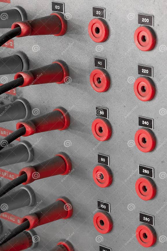 Retro Electrical Patch Panel Stock Image - Image of equipment, factory ...
