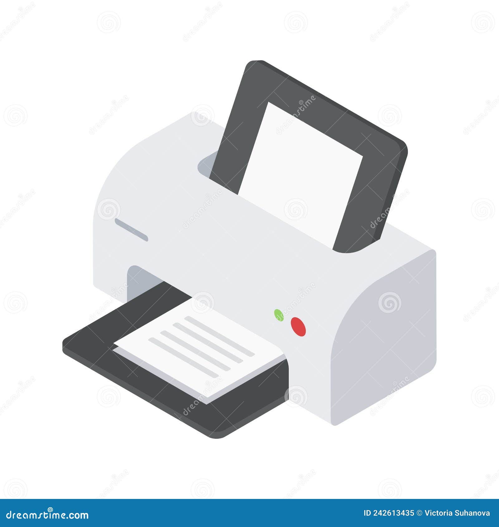 Retro Electronic Printer Device Technology Paper Document Printing at ...