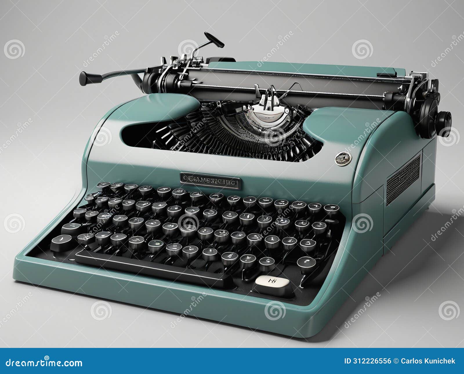 Retro Electronic Typewriter Device 3D -generated by Ai Stock ...