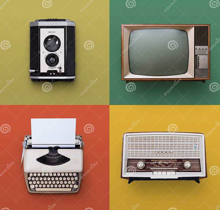 Retro electronics set stock image. Image of sixties - 101079825
