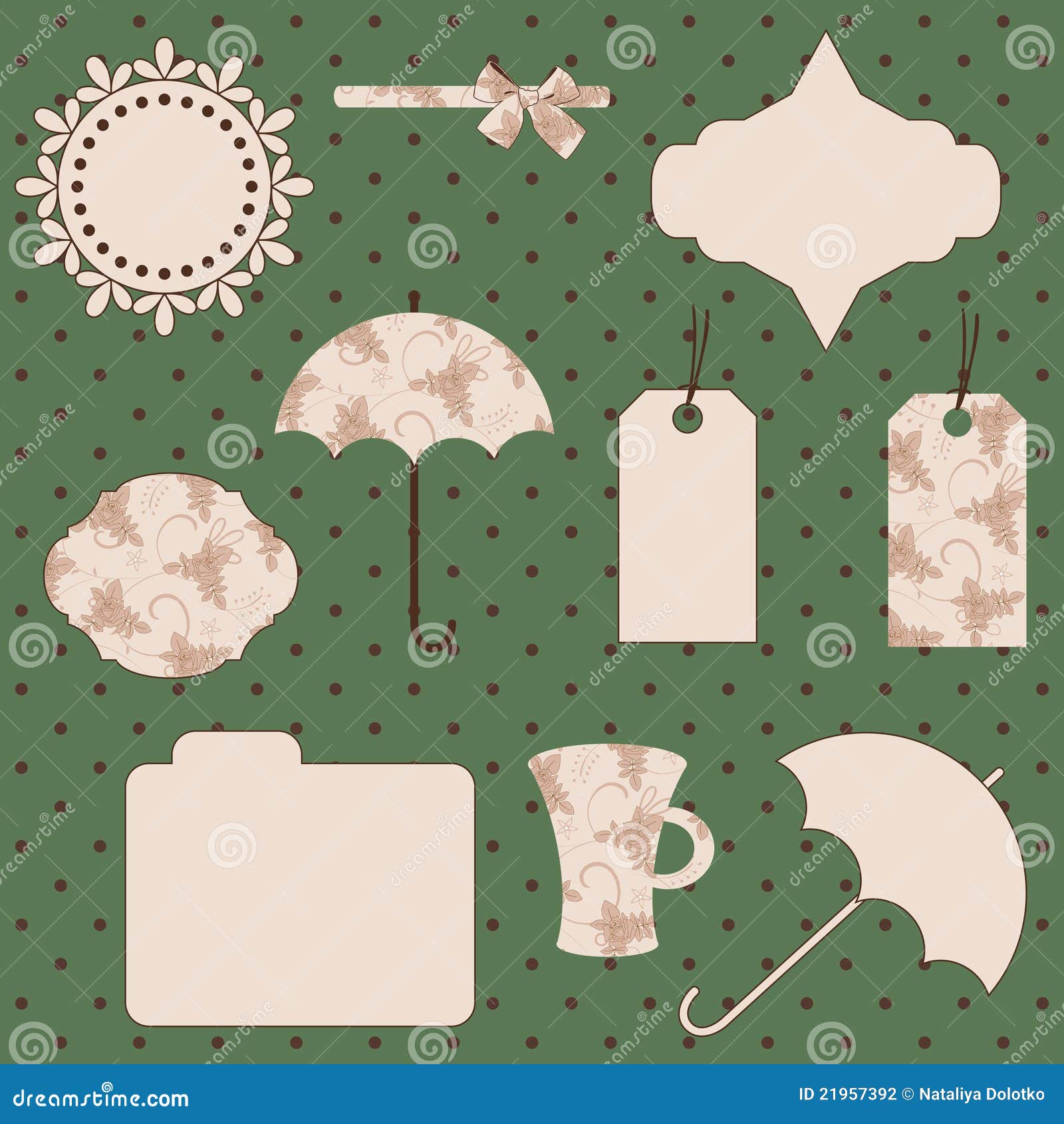 Retro Elements for Scrapbooking Stock Vector - Illustration of vintage ...