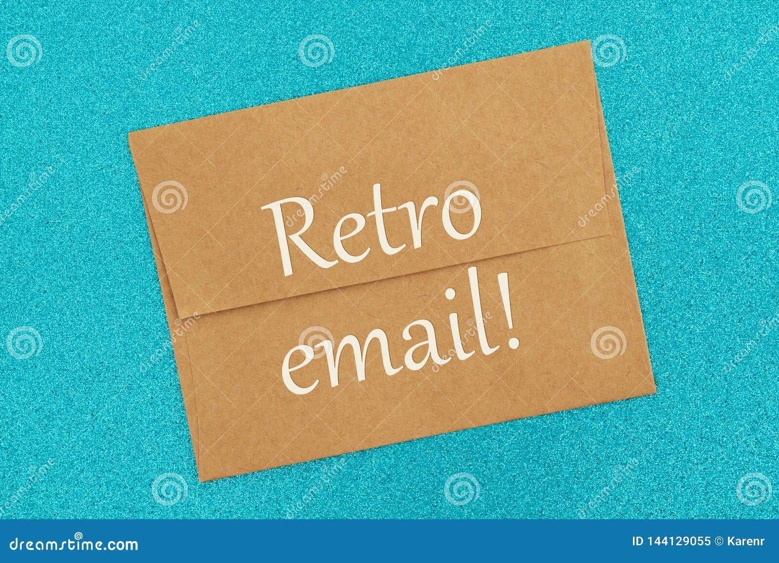 Retro Email Message on a Brown Envelope Stock Image - Image of object ...