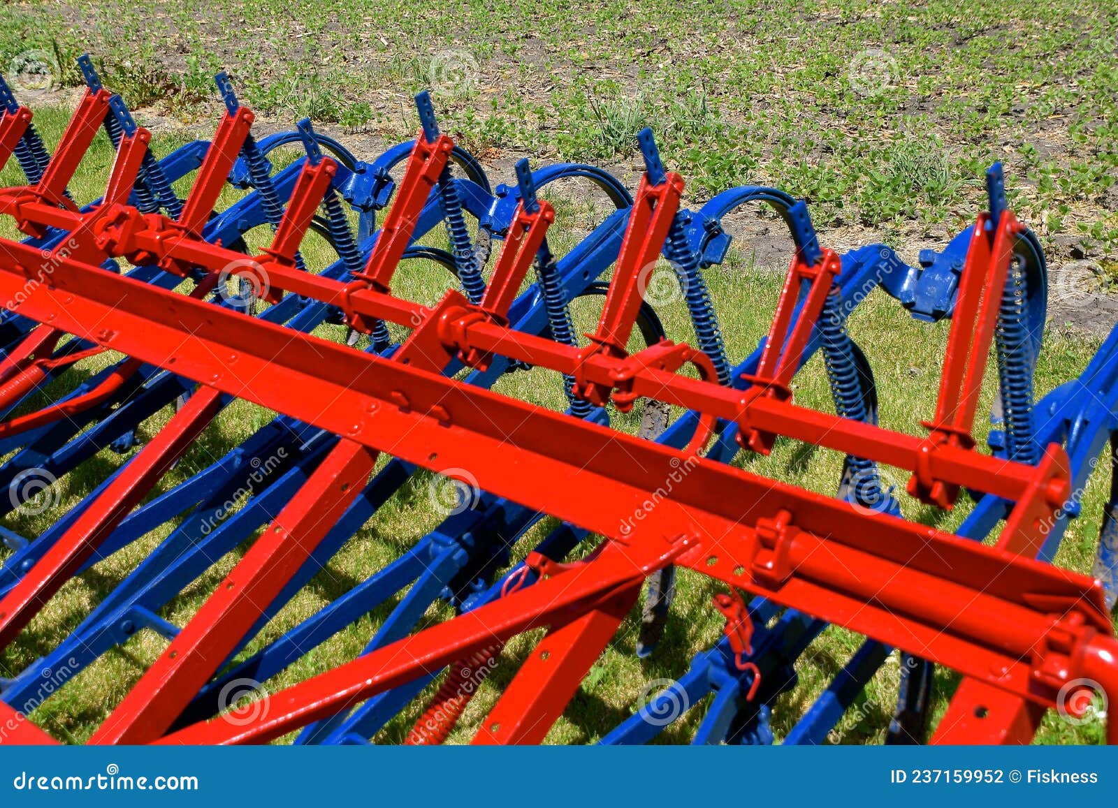 Field Cultivator or Spring Tooth Digging Machine Stock Photo - Image of ...