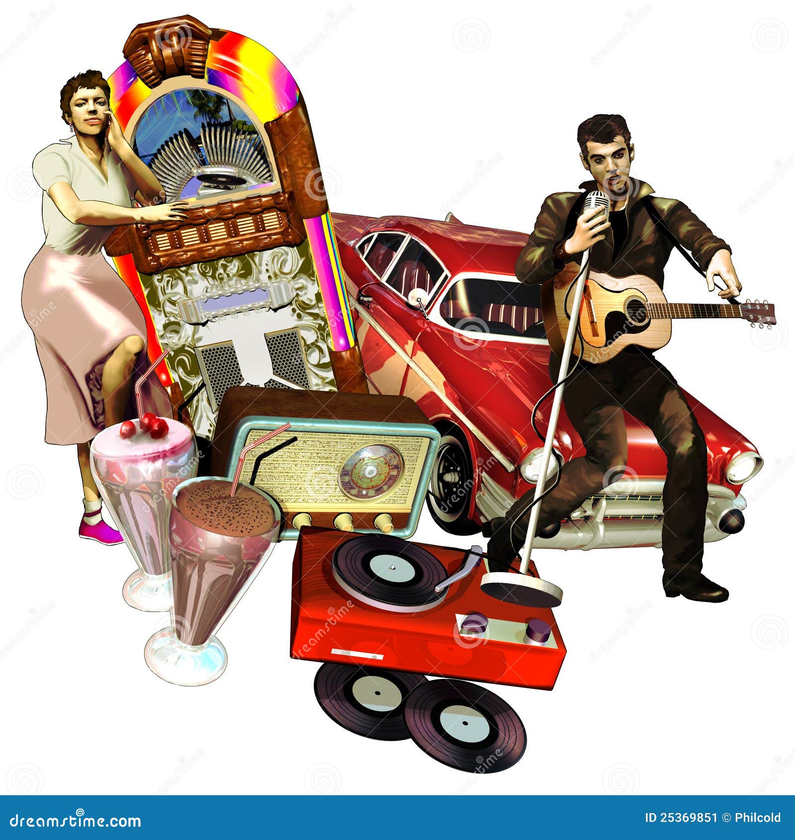 Retro fifties stock illustration. Illustration of decor - 25369851