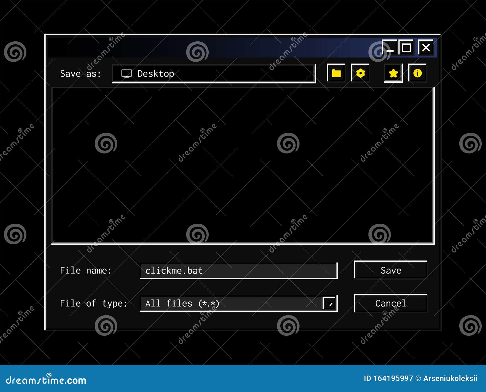 Retro File Explorer Interface Stock Vector - Illustration of skin ...