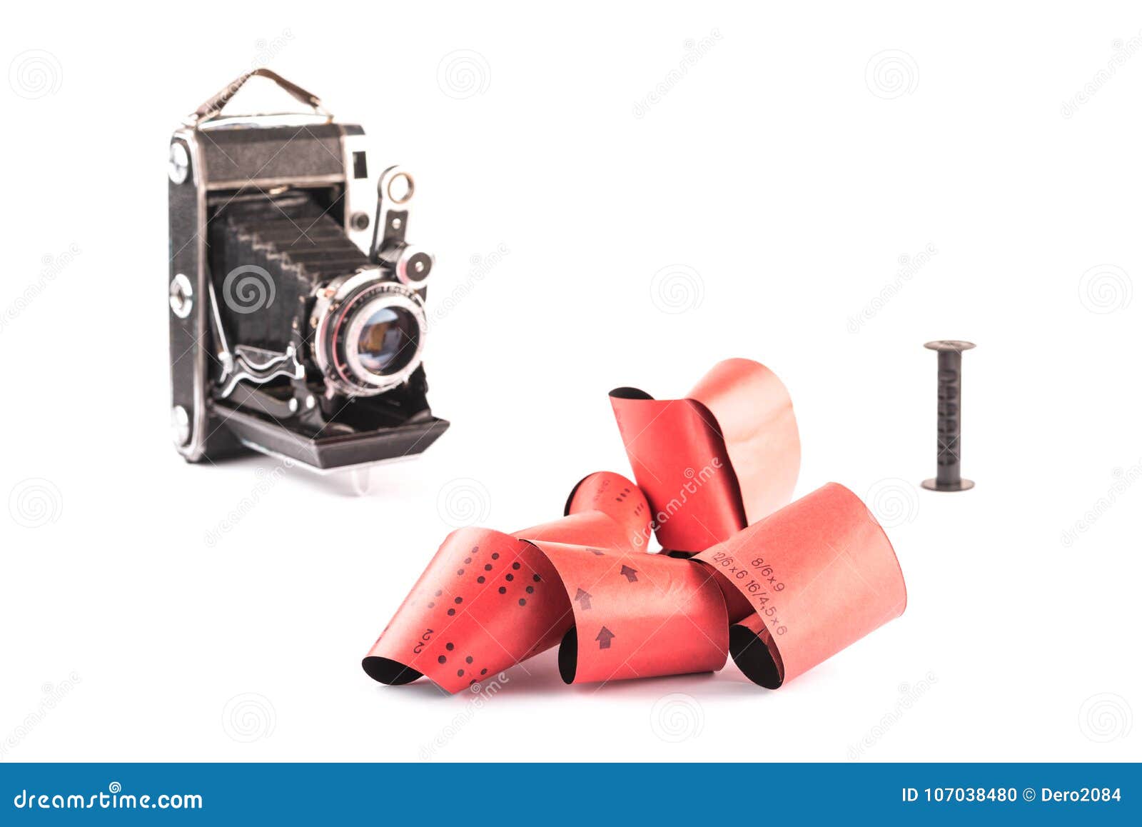 Retro 120 Film for Medium Format Retro Cameras on White Background with ...