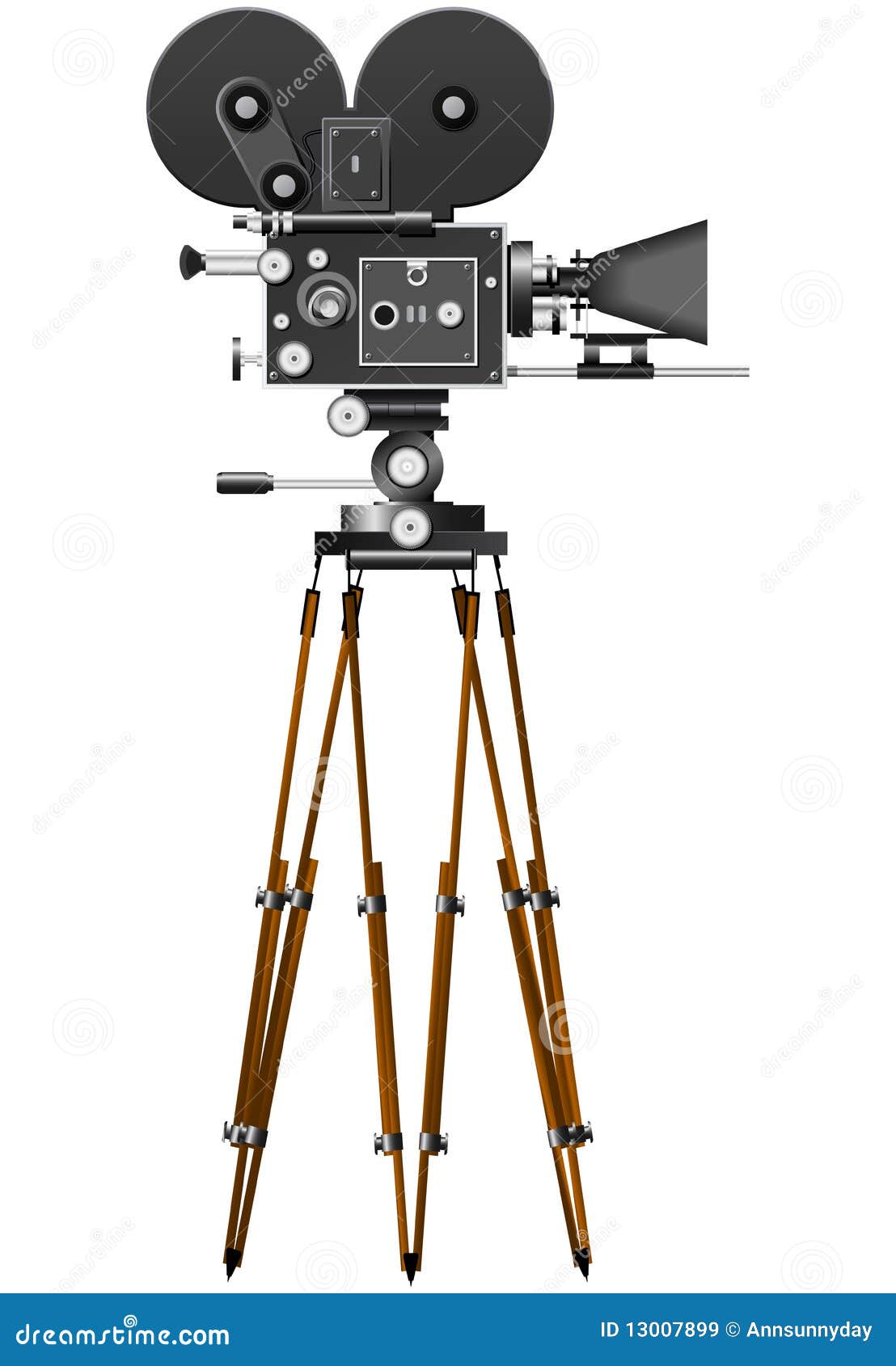 Retro Filmcamera vector illustratie. Illustration of film - 13007899