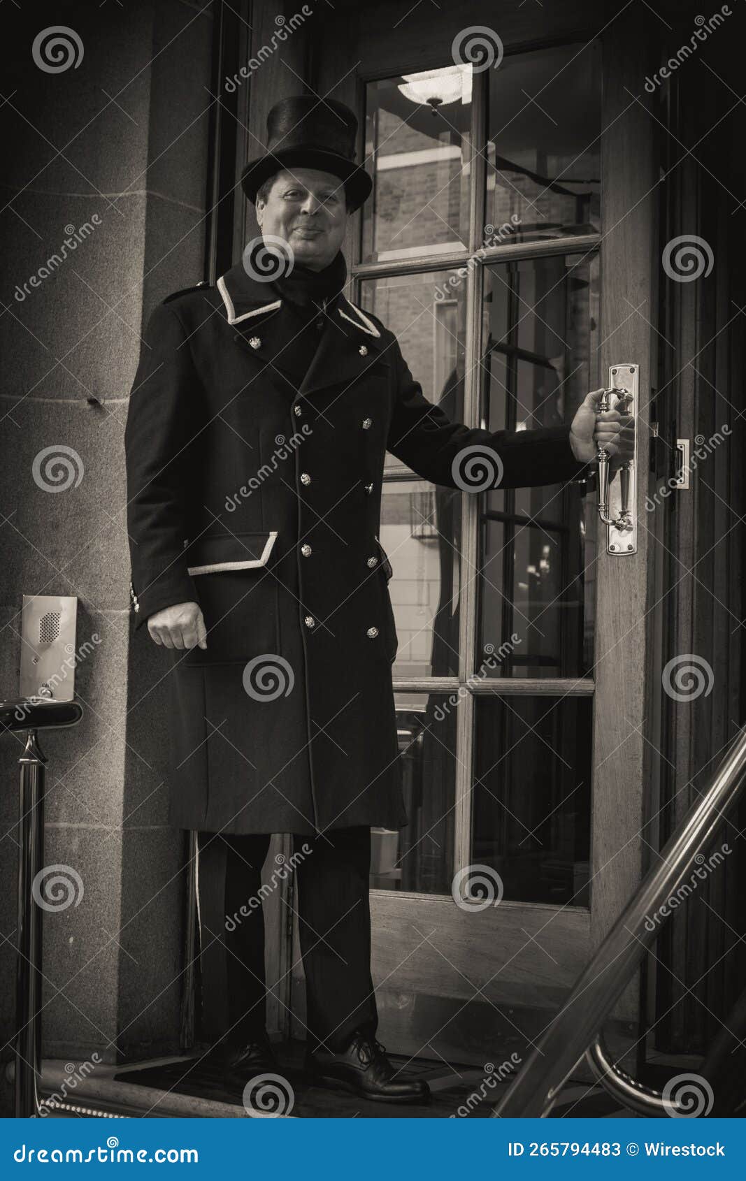 Retro Filter Shot of Doorman in London Editorial Stock Photo - Image of ...