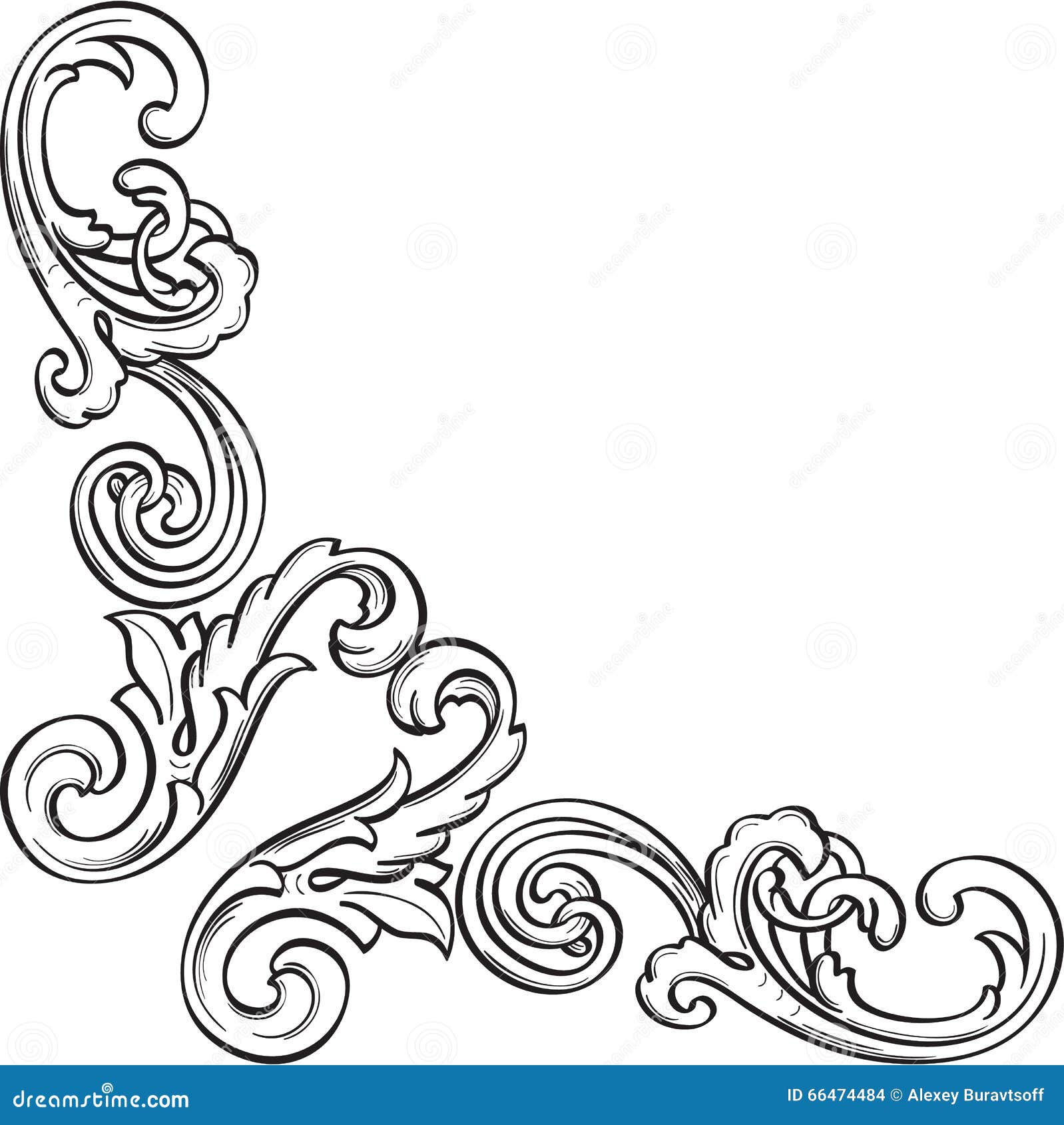 Retro fine corner element stock vector. Illustration of leaf - 66474484