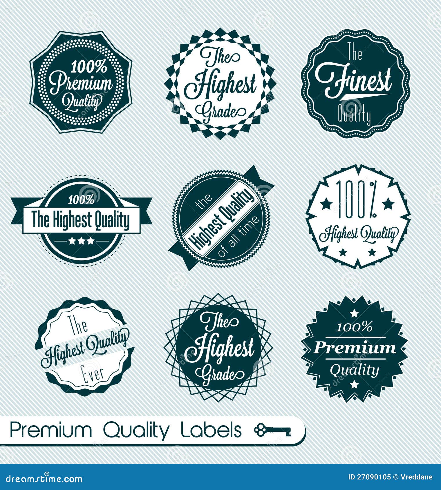 Retro Finest Quality Labels and Stickers Stock Vector - Illustration of ...