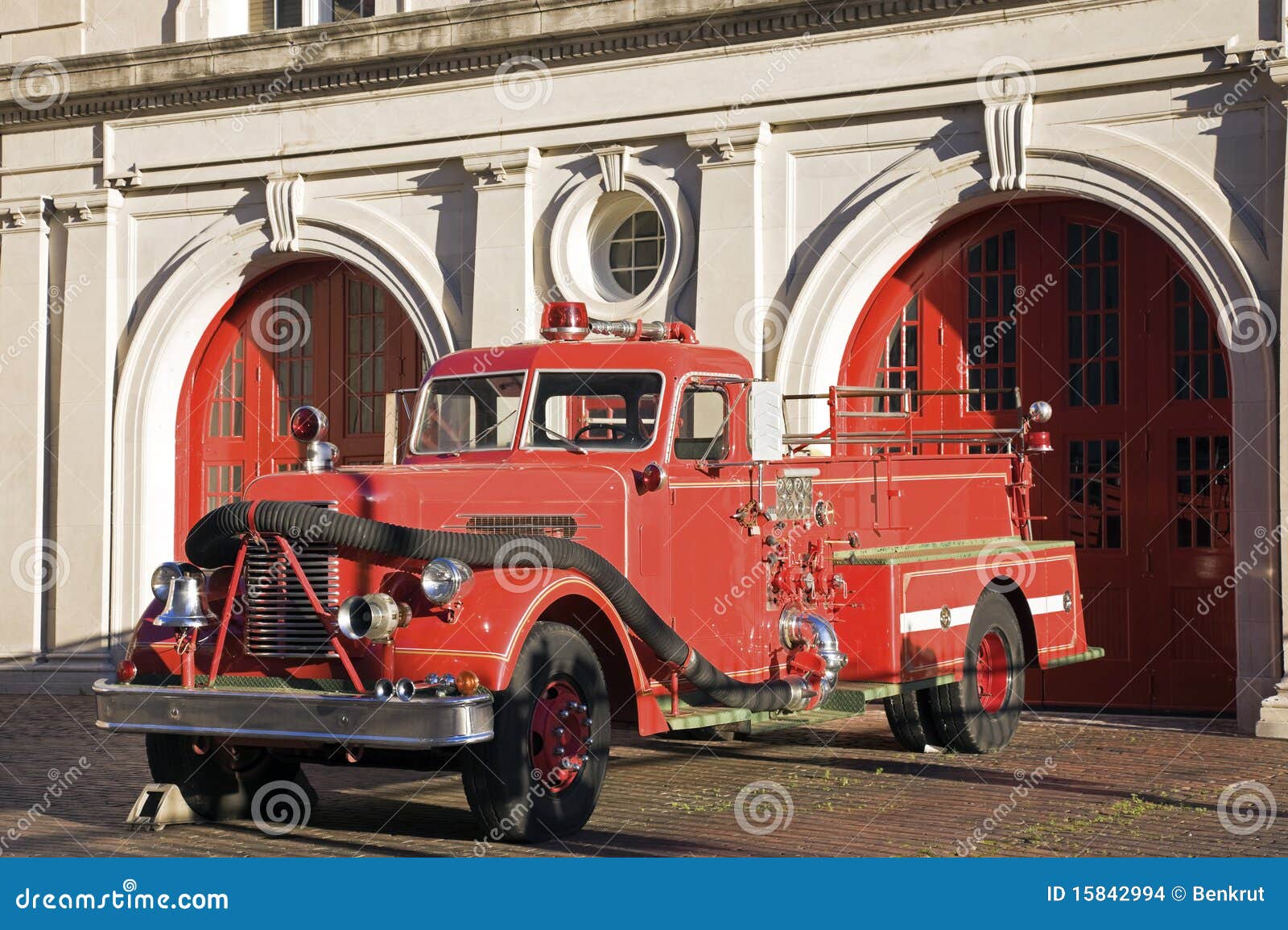 Retro fire car stock photo. Image of department, vehicle - 15842994