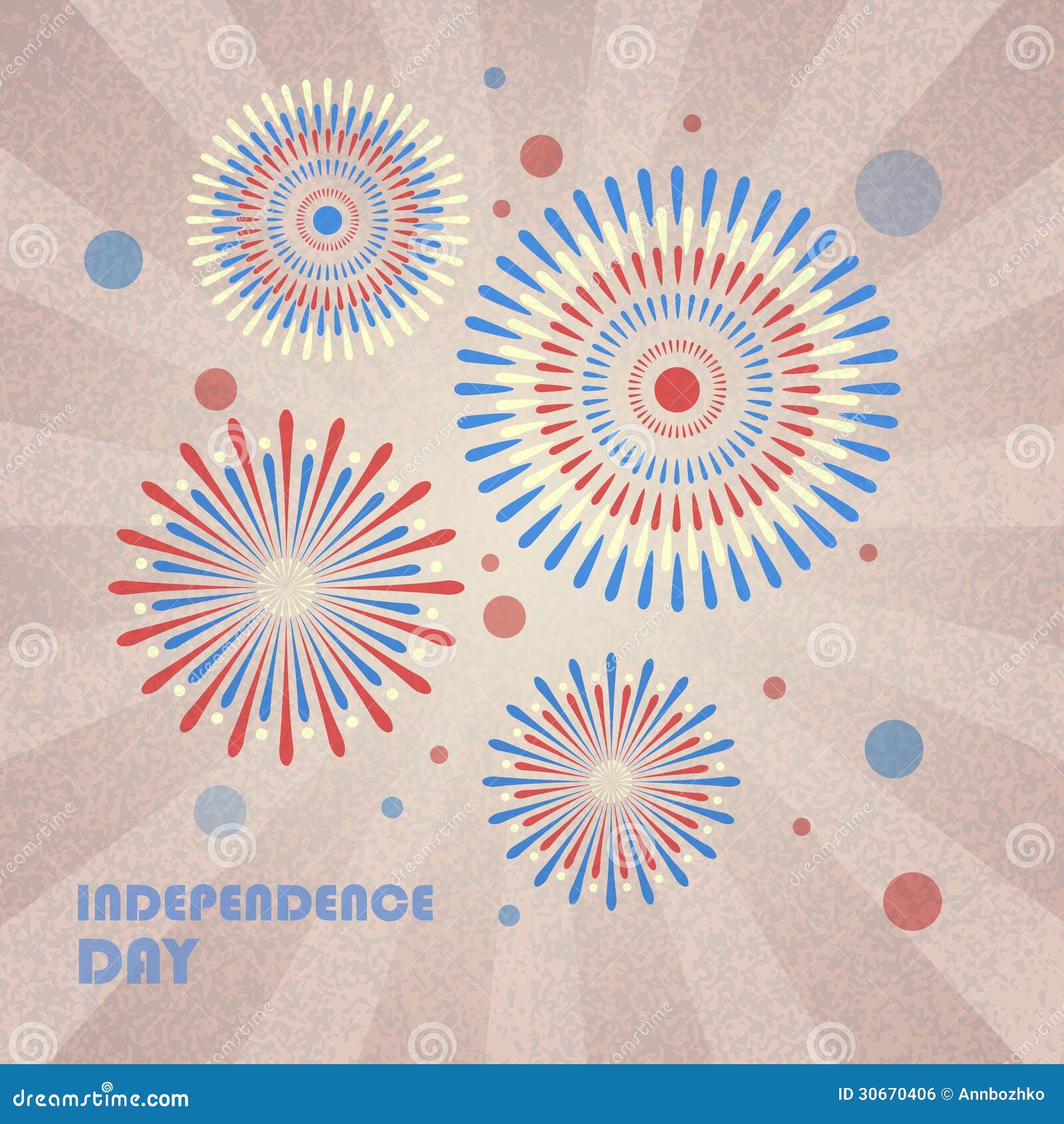 Retro Fireworks stock vector. Illustration of flame, election - 30670406