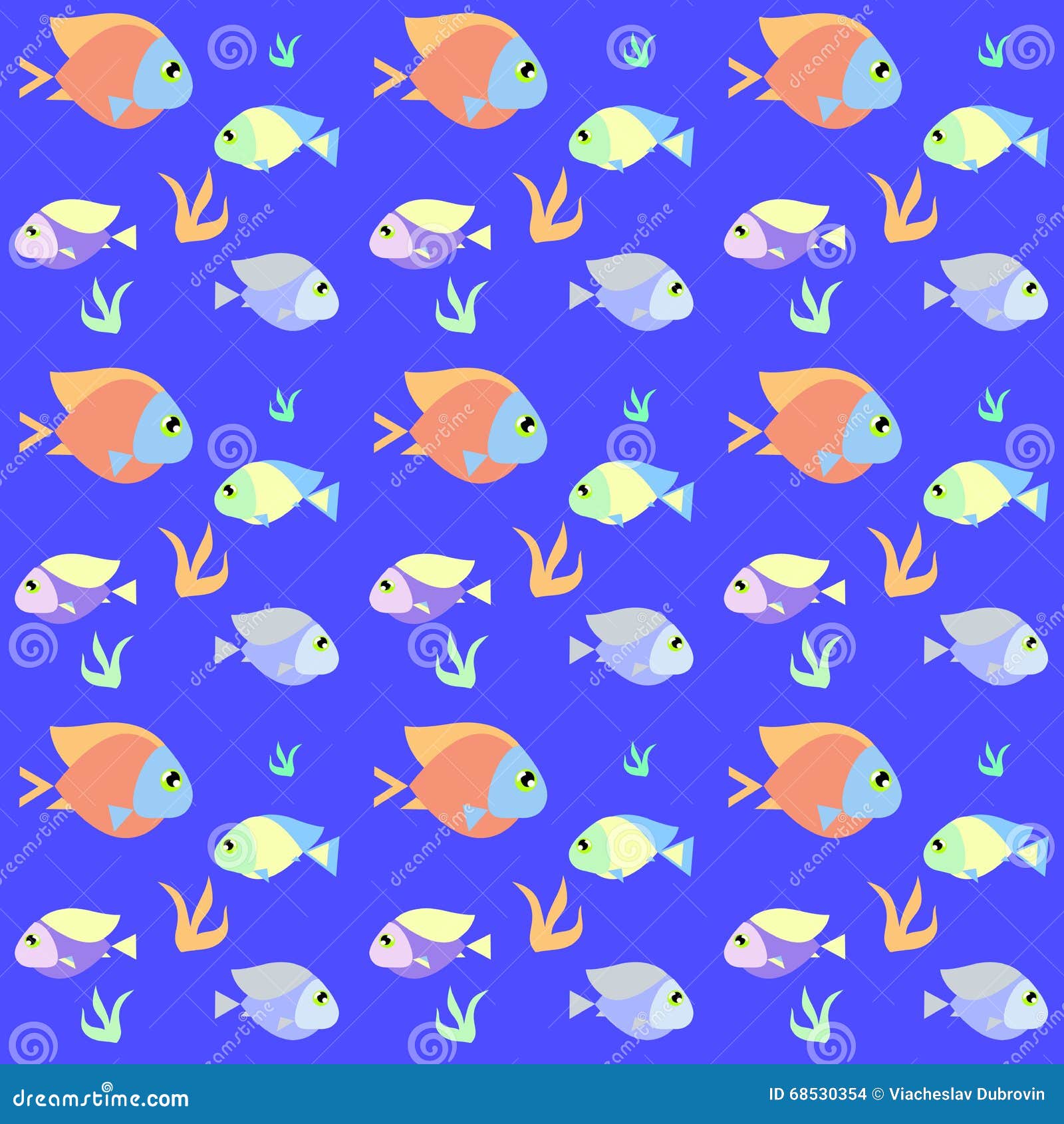 Retro Fish Street Shop Store Market With Freshness Seafood In Fridge ...