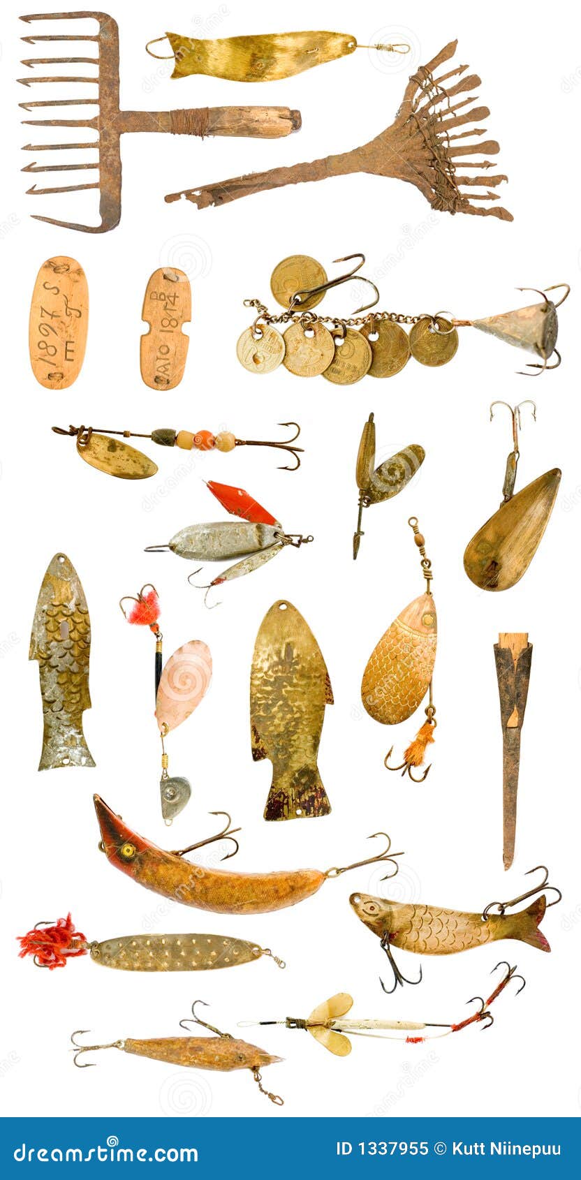 Retro fishing equipment stock image. Image of variety - 1337955