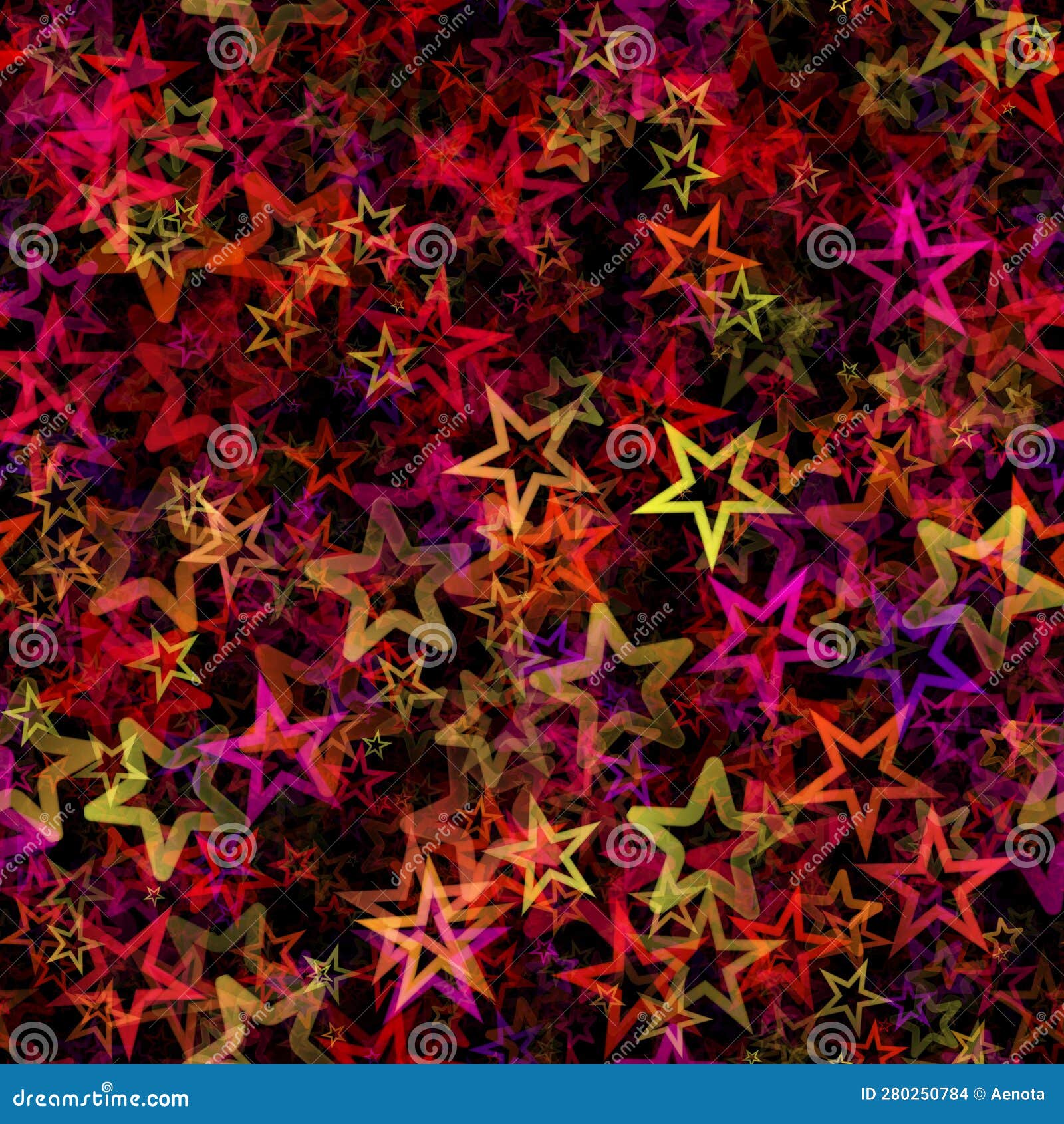 Retro Five-pointed Stars Repeating Pattern Stock Illustration ...