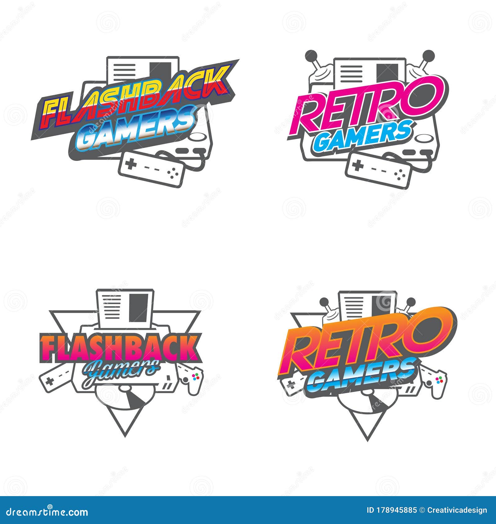 Flashback - Vector Illustrated Comic Book Style Words. | CartoonDealer ...