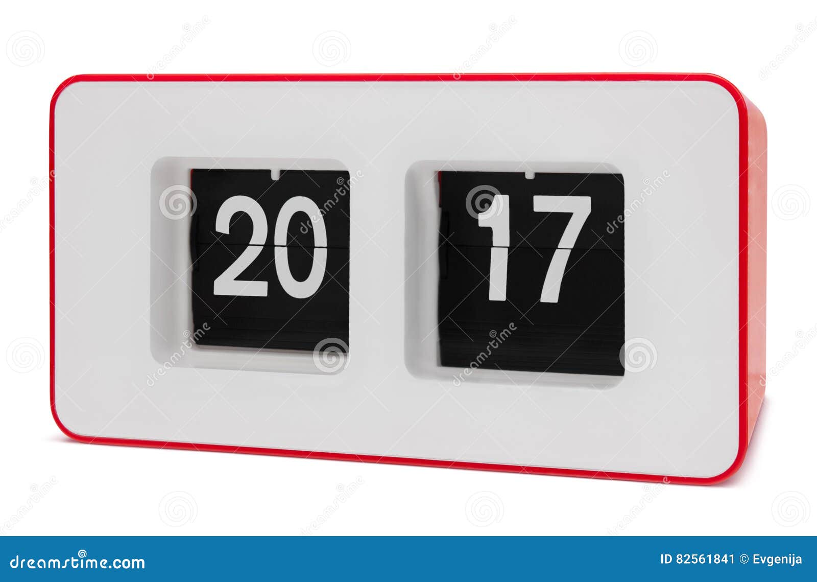 Retro Flip Clock 2017 Year, Clipping Path Stock Image - Image of clock ...