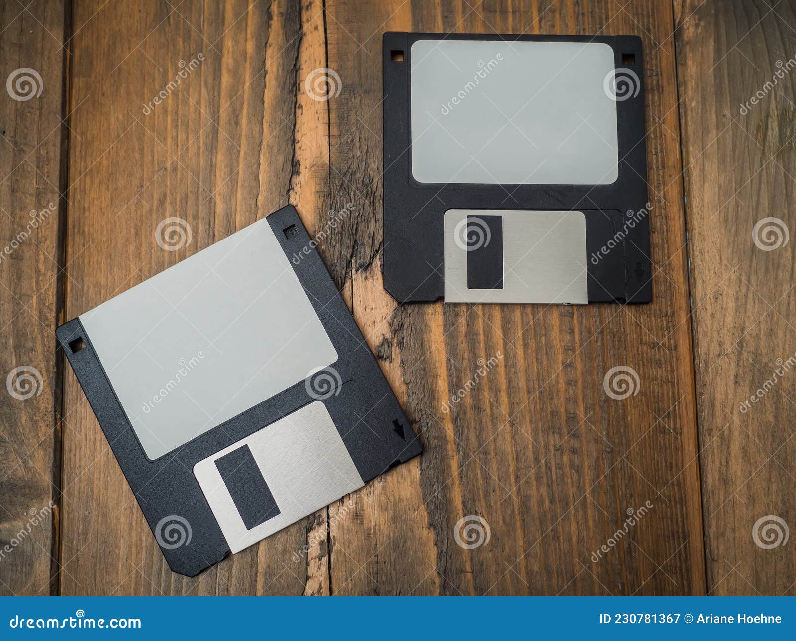 Retro Floppy Disks On Pink Background Royalty-Free Stock Photo ...