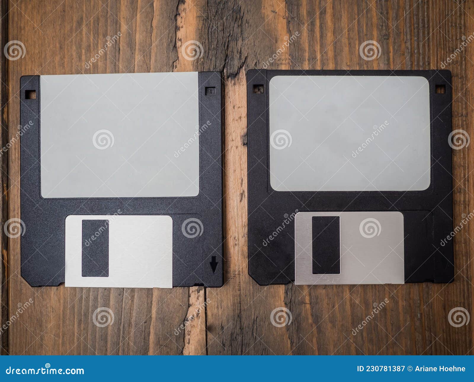 Retro Floppy Disk on Wooden Background Stock Image - Image of empty ...