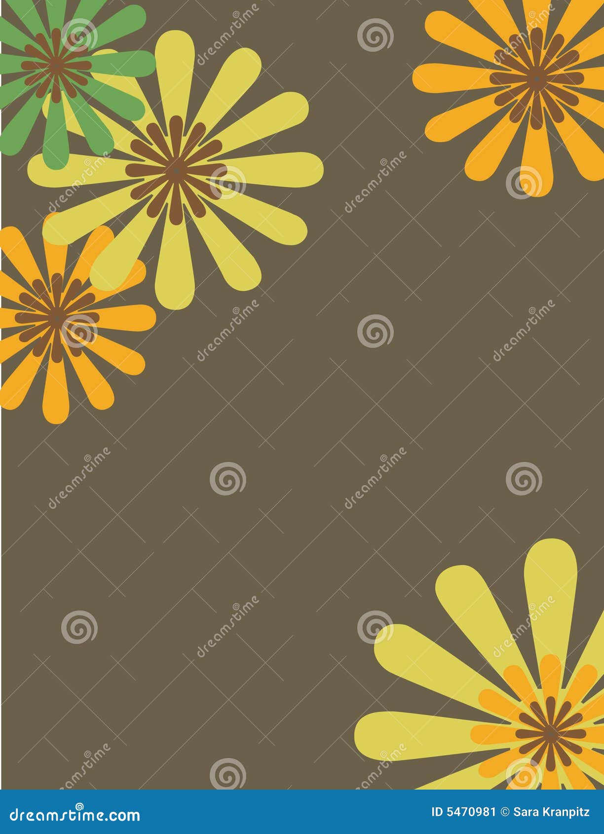Retro floral design stock illustration. Illustration of popular - 5470981