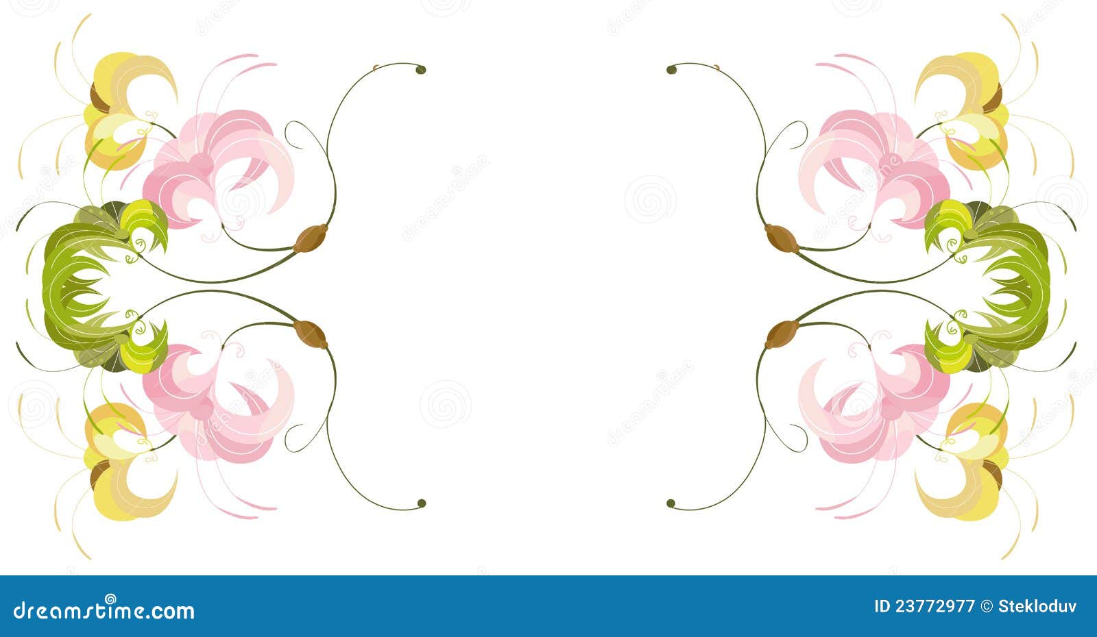 Retro floral frame stock vector. Illustration of abstract - 23772977