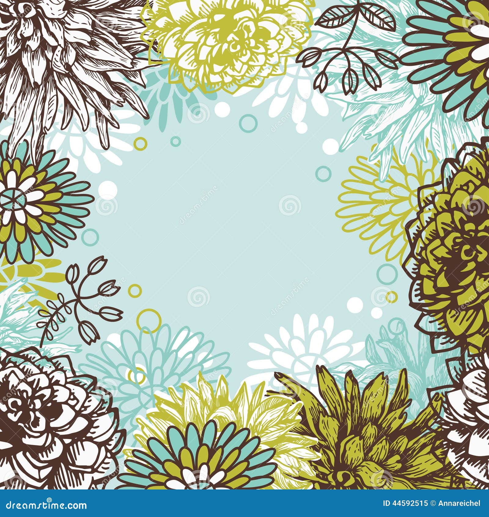 Retro floral frame stock vector. Illustration of beautiful - 44592515