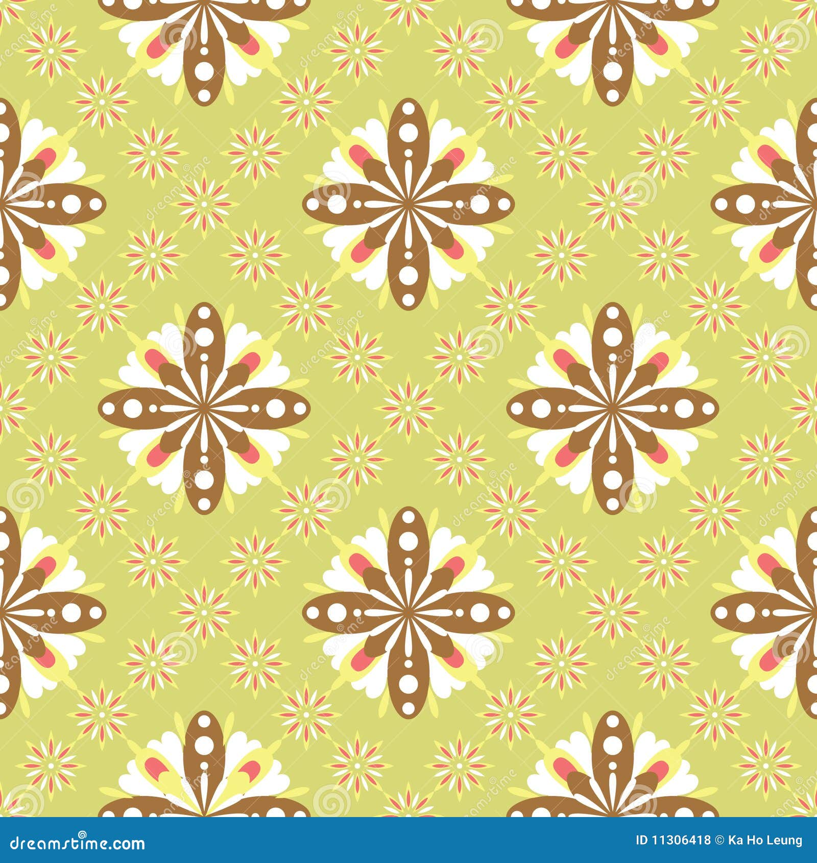 Retro Floral Pattern SEAMLESS Stock Vector - Illustration of pattern ...