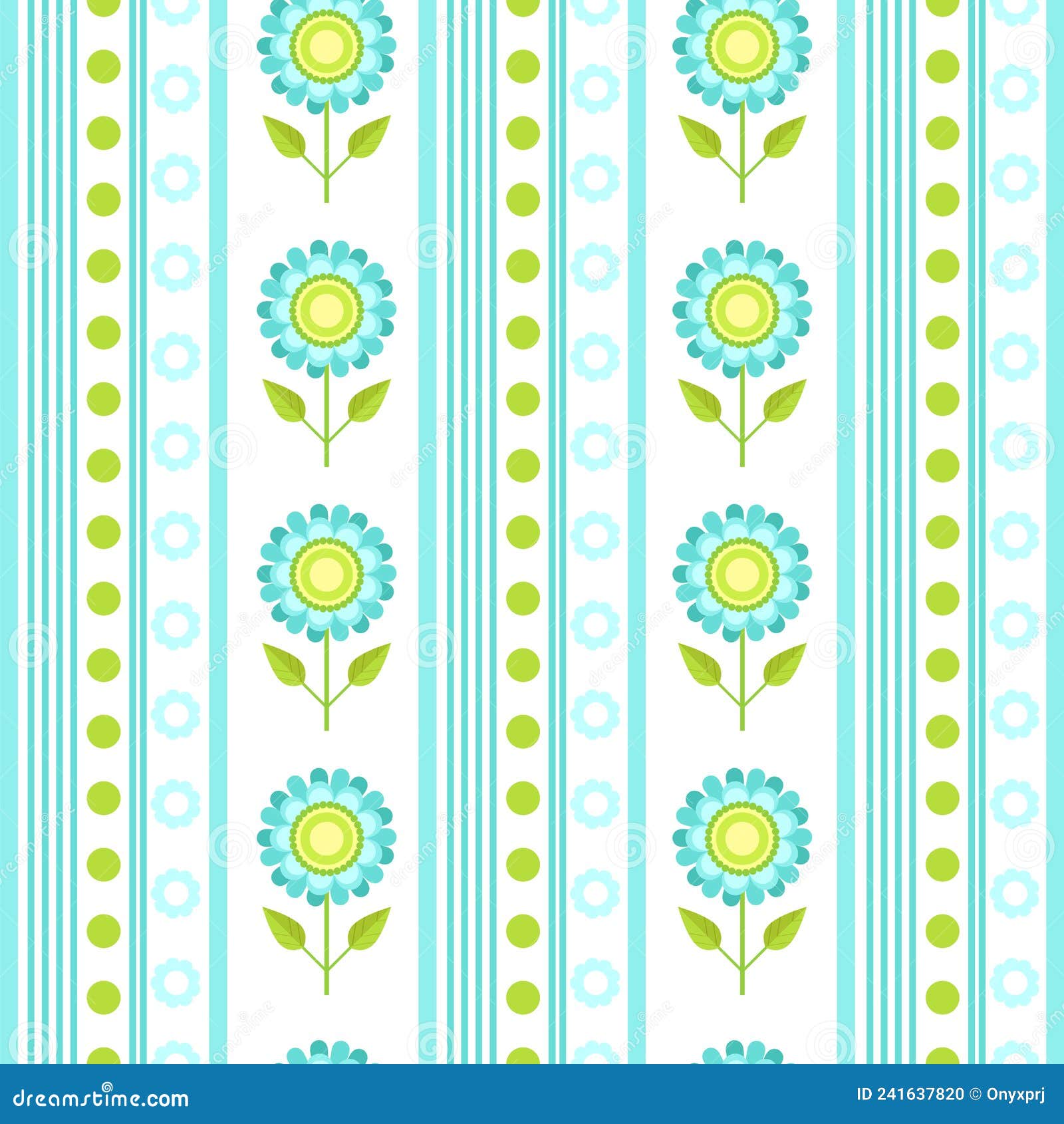 Retro Floral Pattern Wallpaper. Vertical Decorative Stripes Stock ...