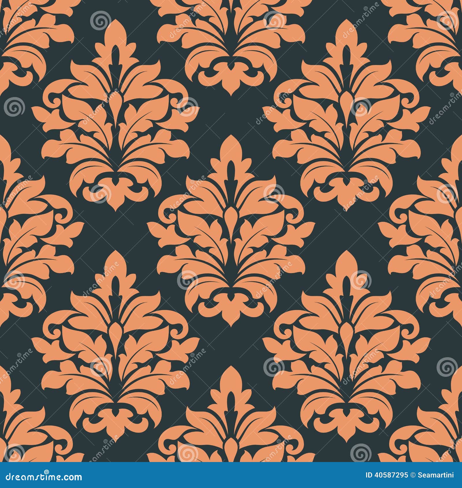 Retro Floral Seamless Pattern Stock Vector - Illustration of paper ...