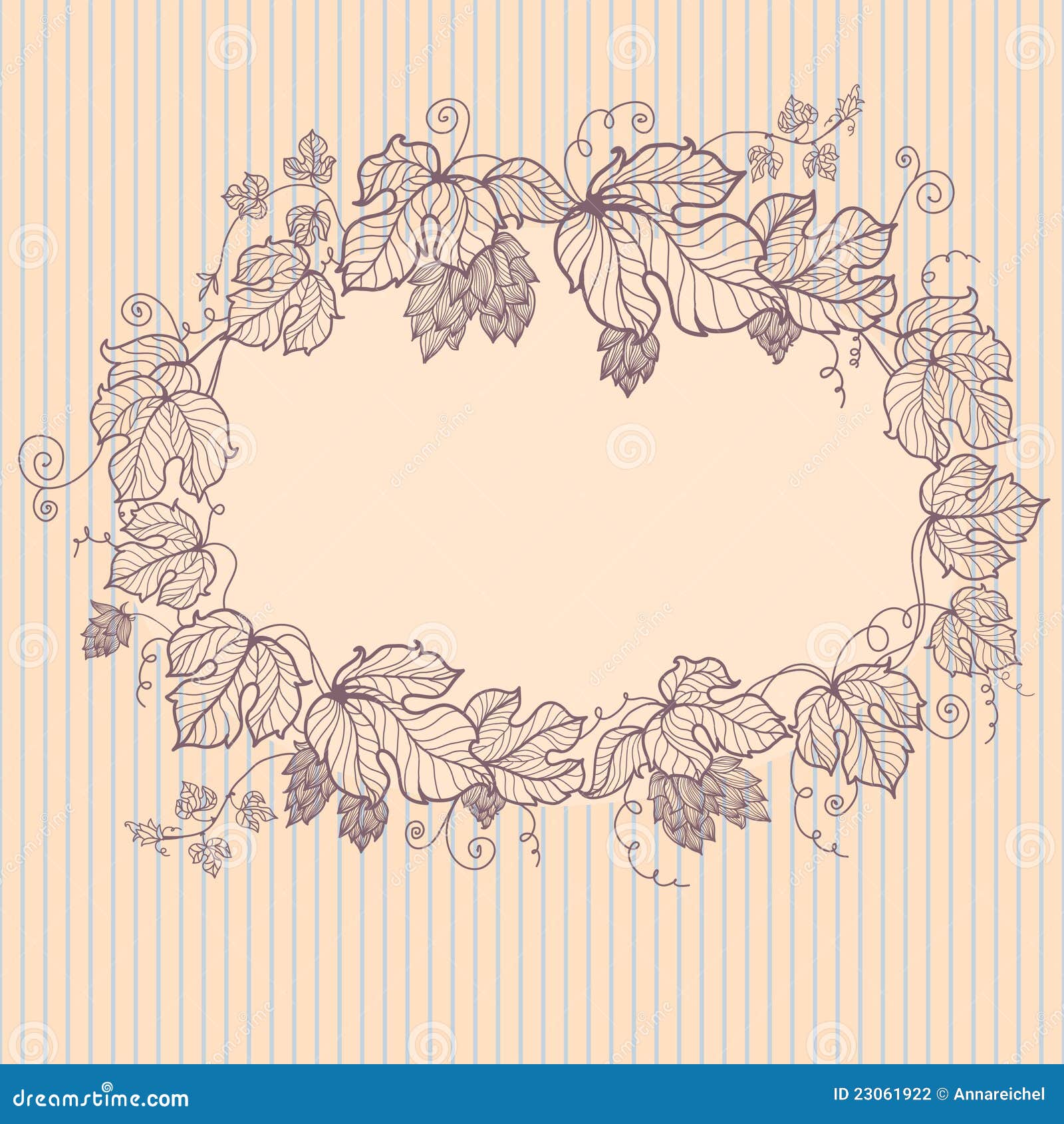 Retro floral vignette stock vector. Illustration of invitation - 23061922