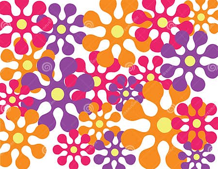 Retro flower background stock vector. Illustration of abstract - 8335577
